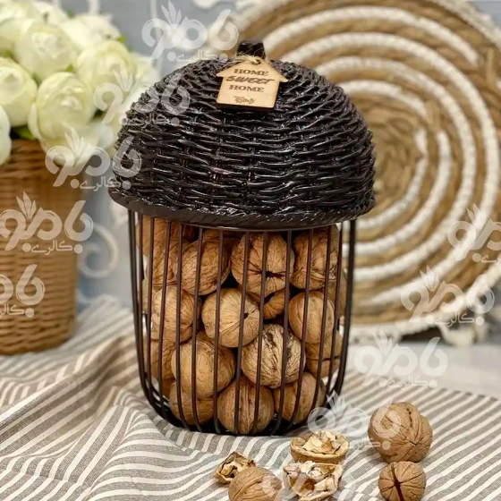 خرید و قیمت سبد جا گردویی طرح بلوط | ترب