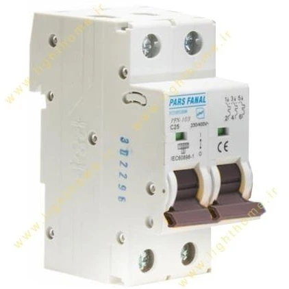 خرید و قیمت کلید مینیاتوری 50 آمپر دو پل پارس فانال مدل PFN-2P | ترب