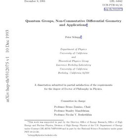خرید و قیمت دانلود کتاب Quantum Groups, Non-Commutative Diff Geom and ...