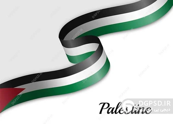 خرید و قیمت وکتور پرچم کشور فلسطین اشغالی با زمینه سفید ترب