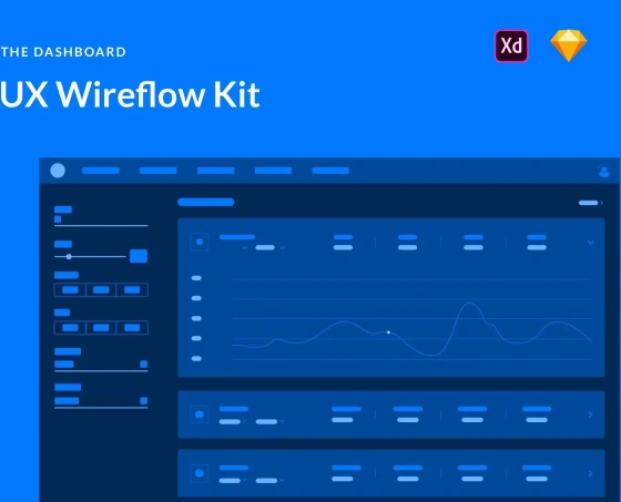 خرید و قیمت دانلود وایرفریم Dashboard UX Wireflows | ترب