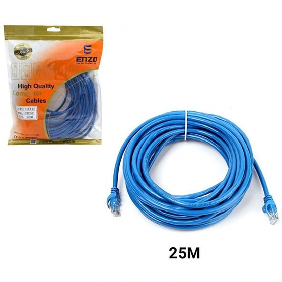 خرید و قیمت کابل شبکه CAT5E UTP5E انزو 25 متری مدل | ترب