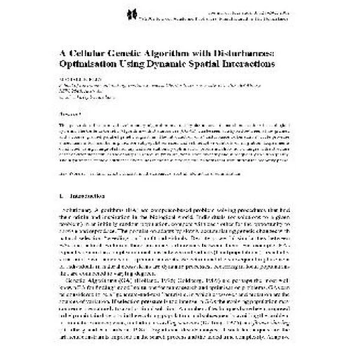 خرید و قیمت دانلود کتاب A Cellular Genetic Algorithm with Disturbances: Optimisation Using ...