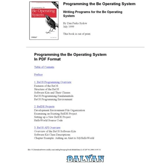 خرید و قیمت دانلود کتاب Programming The Be Operating System ترب