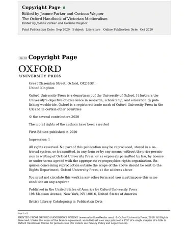 خرید و قیمت دانلود کتاب The Oxford Handbook of Victorian Medievalism ...