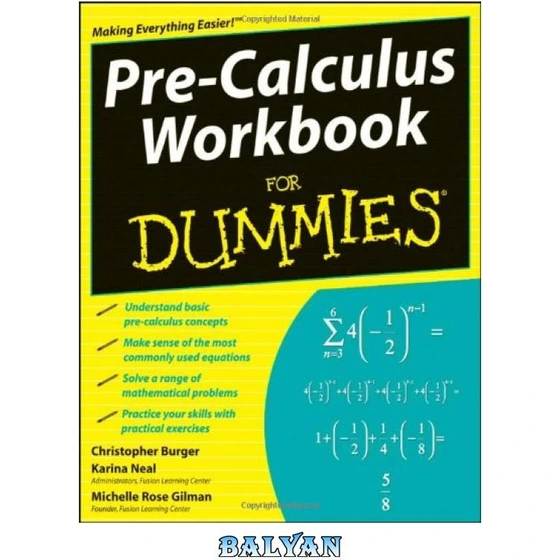 خرید و قیمت دانلود کتاب Pre-Calculus Workbook For Dummies | ترب