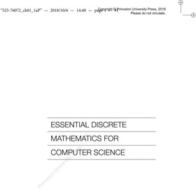 خرید و قیمت دانلود کتاب Essential Discrete Mathematics For Computer Science | ترب