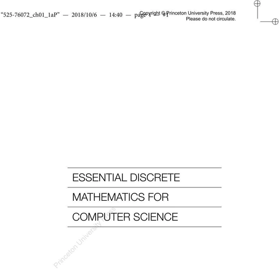 خرید و قیمت دانلود کتاب Essential Discrete Mathematics For Computer Science ترب