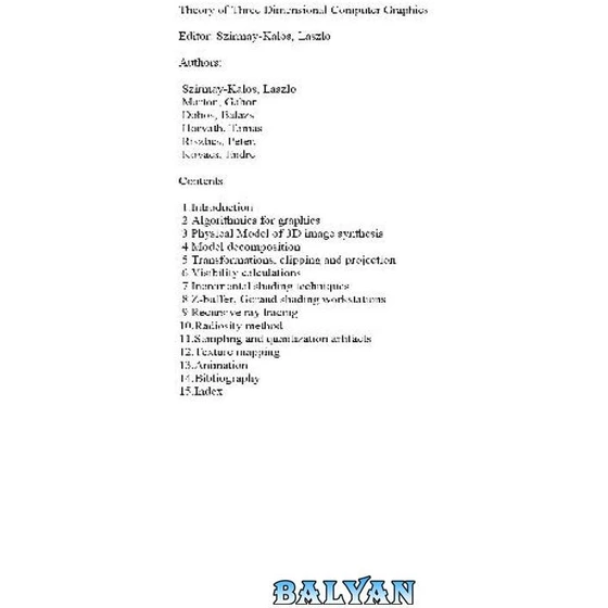 خرید و قیمت دانلود کتاب Theory Of Three Dimensional Computer Graphics ترب