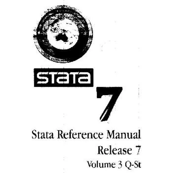 خرید و قیمت دانلود کتاب Stata reference manual: release 7 | ترب