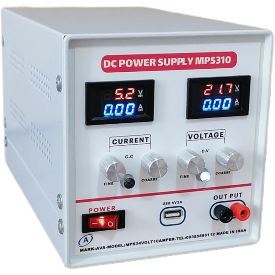 خرید و قیمت منبع تغذیه 34 ولت 10 آمپر آوا مدل MPS-310 | ترب