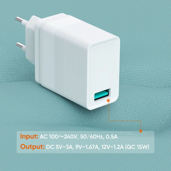 خرید و قیمت شارژر دیواری vidvie مدل ple223q با کابل میکرو | ترب