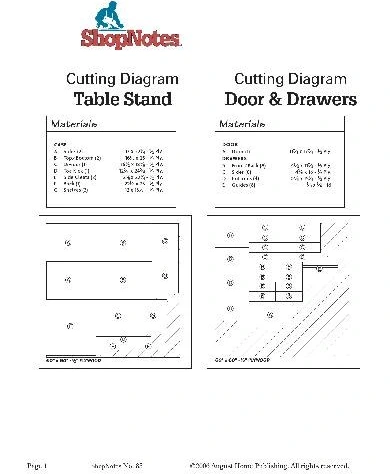 خرید و قیمت دانلود کتاب Woodworking Shopnotes 085 - Cutting Diagram | ترب