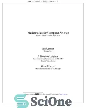 خرید و قیمت دانلود کتاب Mathematics for computer science – ریاضیات برای ...