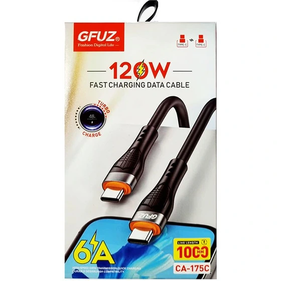 خرید و قیمت کابل شارژ GFUZ CA-175C 120W Type-C to Type-C 1m | ترب