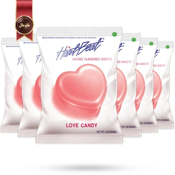 خرید و قیمت 6 بسته آبنبات عشق هارتبیت hartbeat مدل طعم سُرخالو Lychee ...
