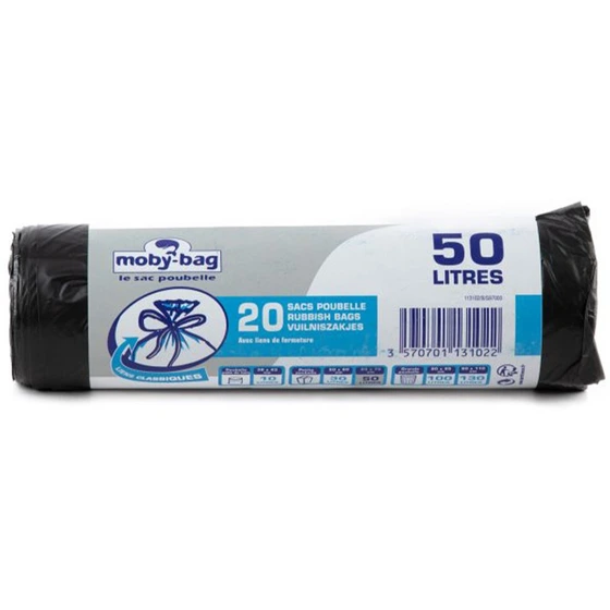 خرید و قیمت کیسه زباله 50 لیتری موبی بگ Moby Bag بسته 20 عددی | ترب