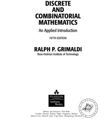 خرید و قیمت دانلود کتاب Discrete and combinatorial mathematics: an applied introduction ویرایش 5 ...
