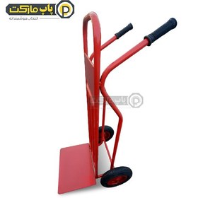خرید و قیمت چرخ دستی حمل بار دسته تقویت تابلو دار با چرخ فرغونی توپر | ترب