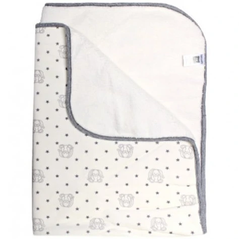 خرید و قیمت پتو فوتر سفید با طرح سگ طوسی Skk Baby | ترب