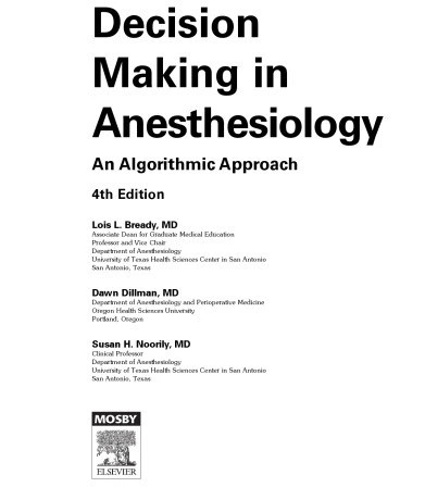 خرید و قیمت دانلود کتاب Decision Making in Anesthesiology. An ...