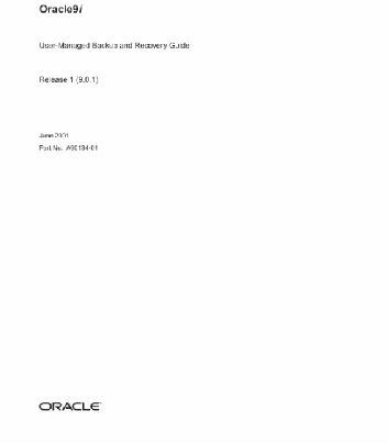 خرید و قیمت دانلود کتاب Oracle 9i User-Managed Backup and Recovery Guide (Part No A90134-01 ...