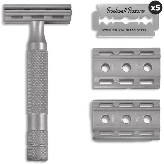 خرید و قیمت ROCKWELL RAZORS 6S Stainless Steel Double-Edge Safety Razor ...