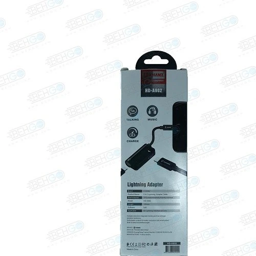 خرید و قیمت کابل تبدیل لایتنینگ اتصال همزمان هندزفری و شارژر XHANZ HD-A902 | ترب