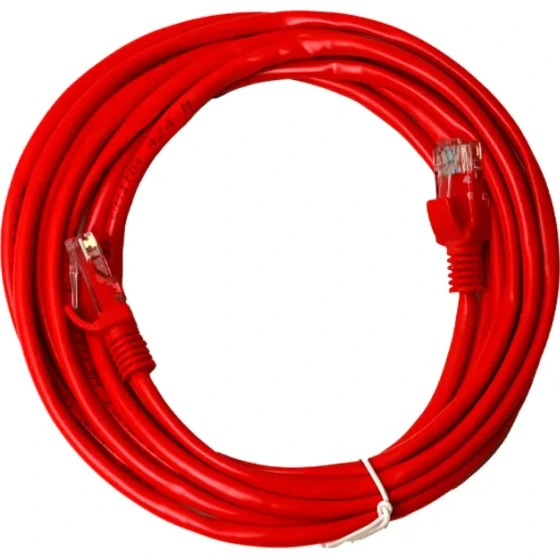 خرید و قیمت کابل شبکه CAT5 UTP متراژ 3 مترXP ( رنگ قرمز ) | ترب