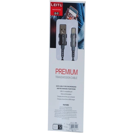 خرید و قیمت کابل تبدیل USB به USB-C مدل LD-31 LEITU /طول یک متر | ترب
