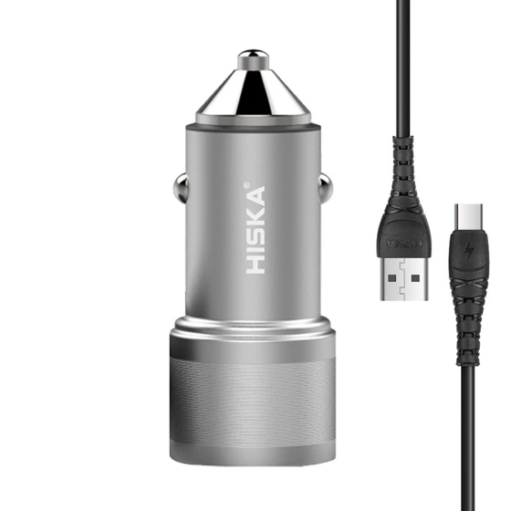 خرید و قیمت شارژر فندکی هیسکا مدل CC-309Q به همراه کابل تبدیل USB-C | ترب