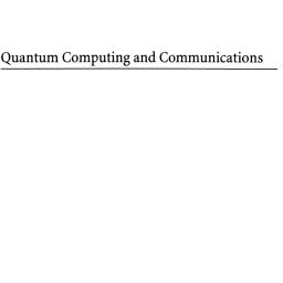 خرید و قیمت دانلود کتاب Quantum Computing and Communications ویرایش 1 | ترب