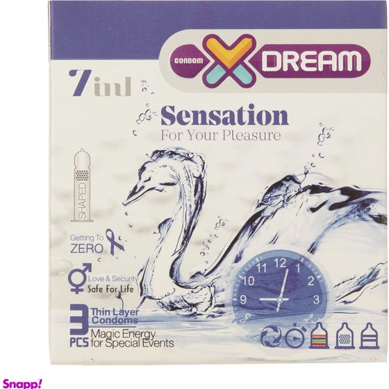 خرید و قیمت کاندوم ایکس دریم (XDream) مدل Sensation بسته 3 عددی | ترب
