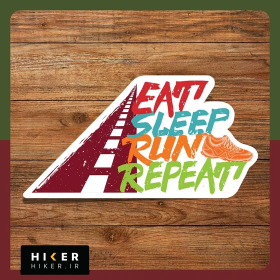 خرید و قیمت استیکر ۰۲۷۰ (Eat, Sleep, Run, Repeat) | ترب