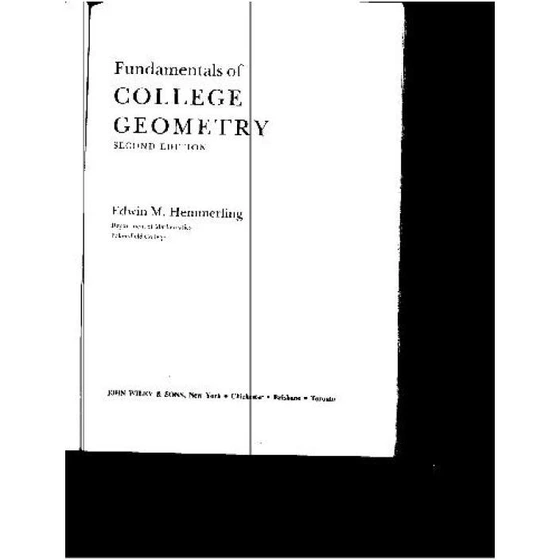 خرید و قیمت دانلود کتاب Fundamentals of College Geometry | ترب