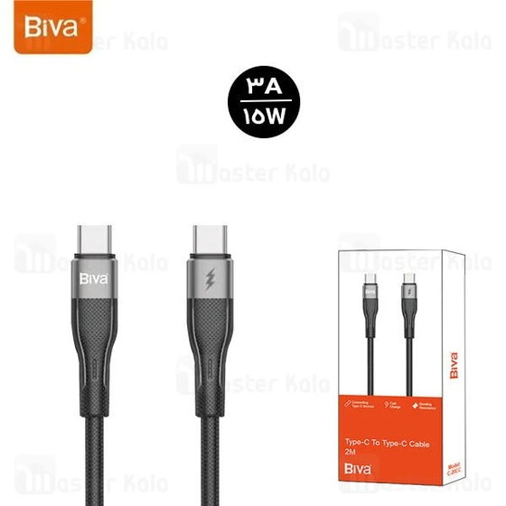 خرید و قیمت کابل تبدیل فست شارژ Biva C-20CC Type-C To Type-C 3A 2m | ترب