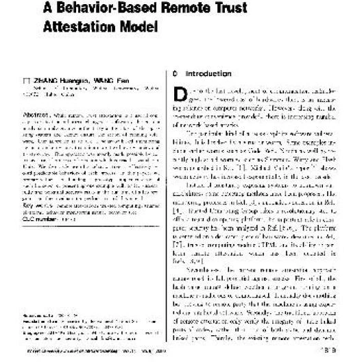 خرید و قیمت دانلود کتاب A behavior-based remote trust attestation model ...