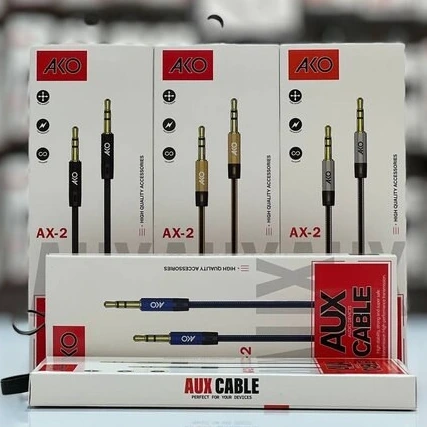 خرید و قیمت کابل AUX یک متری با کیفیت بالا و روکش کنفی AKO مدل AX_2 | ترب