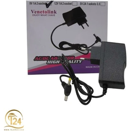 خرید و قیمت آداپتور VENETOLINK دوسر 9 ولت 1 آمپر | ترب