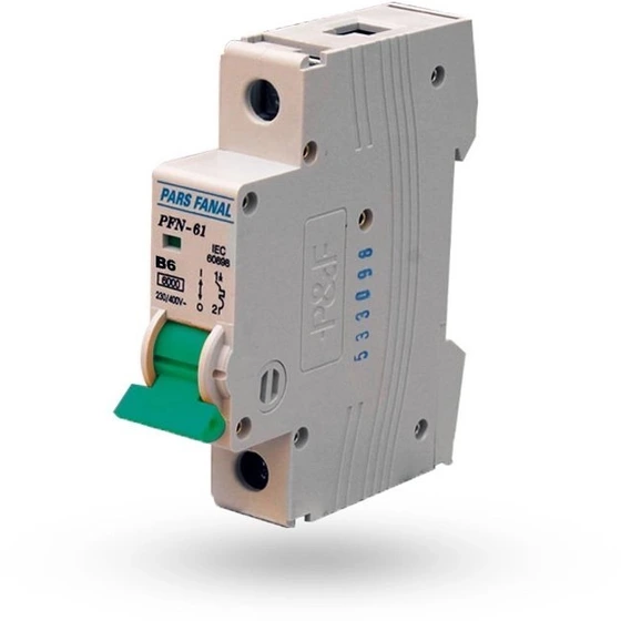 خرید و قیمت کلید مینیاتوری C6آمپر پارس فانال PFN-1P | ترب