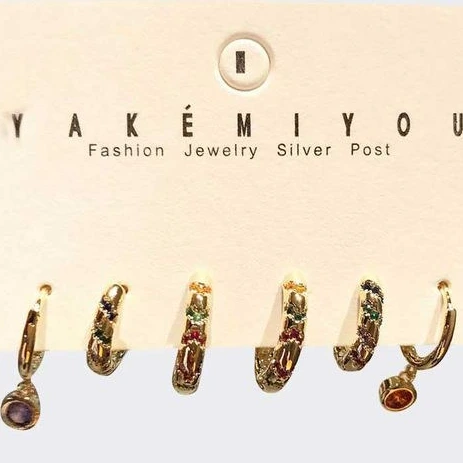 خرید و قیمت گوشواره زنانه LINEE مجموعه 6 عددی کد E0636 | ترب