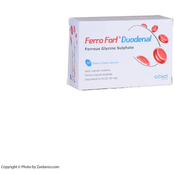 خرید و قیمت کپسول فروس گلایسین سولفات فروفورت دئودنال Ferofort | ترب