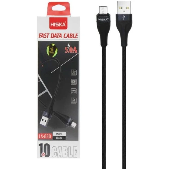 خرید و قیمت کابل شارژ فست اندروید HISKA مدل LX-830 | ترب