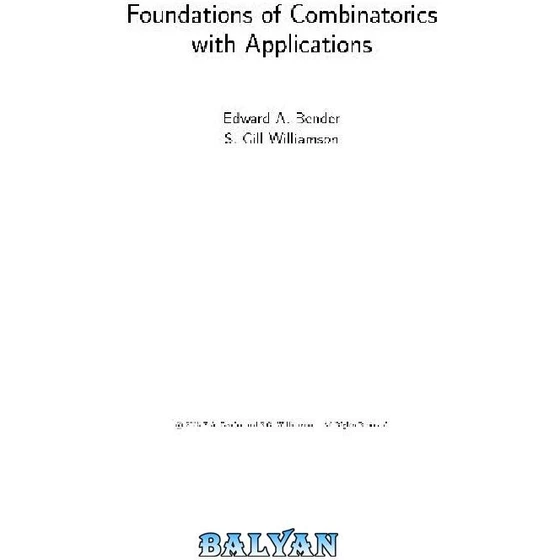 خرید و قیمت دانلود کتاب Foundations of Combinatorics with Applications ... خرید و قیمت دانلود کتاب Foundations of Combinatorics with Applications ...