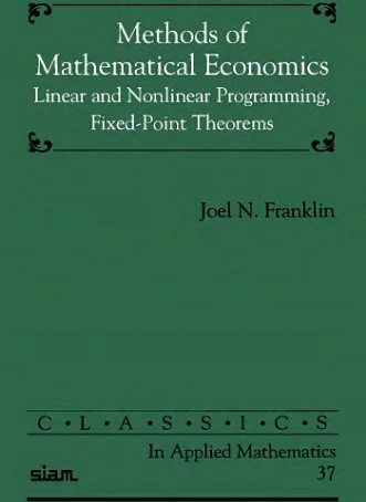 خرید و قیمت دانلود کتاب Methods of mathematical economics: linear and nonlinear programming ...