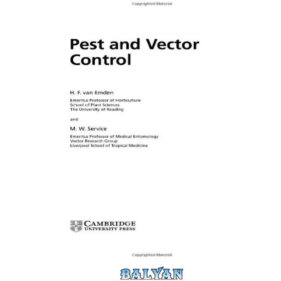 خرید و قیمت دانلود کتاب Pest and Vector Control | ترب
