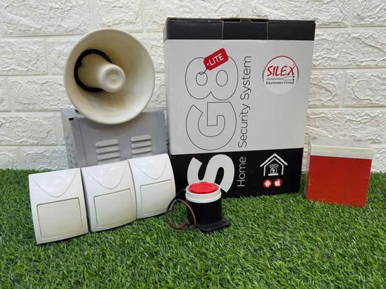 خرید و قیمت پکیج دزدگیر سایلکس SG8-Lite سیم کارتی با 3 عدد چشمی فوتال – بلندگو و کاور | ترب