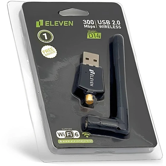 خرید و قیمت کارت شبکه بی سیم آنتن دار Eleven D14 300Mbps | ترب