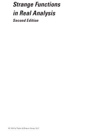 خرید و قیمت دانلود کتاب Strange Functions in Real Analysis 2ed. | ترب