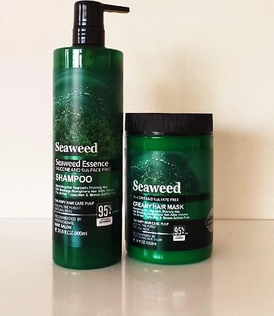 خرید و قیمت شامپو فری سولفات و ماسک موی کراتین جلبک دریایی ا Mige seaweed hair shampoo mask | ترب
